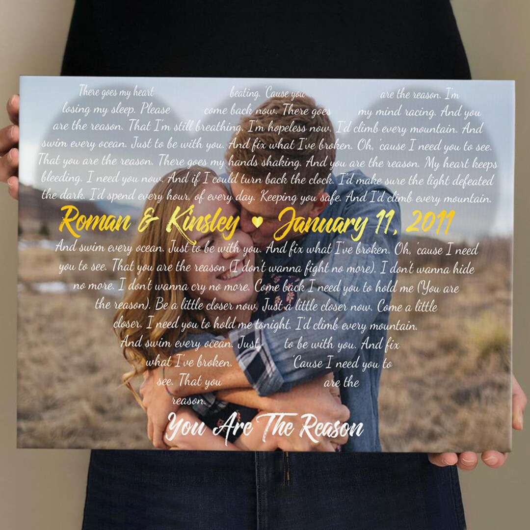 Custom Lyrics Sign, Record With Song Lyrics Framed Song Lyrics Wall Art ...
