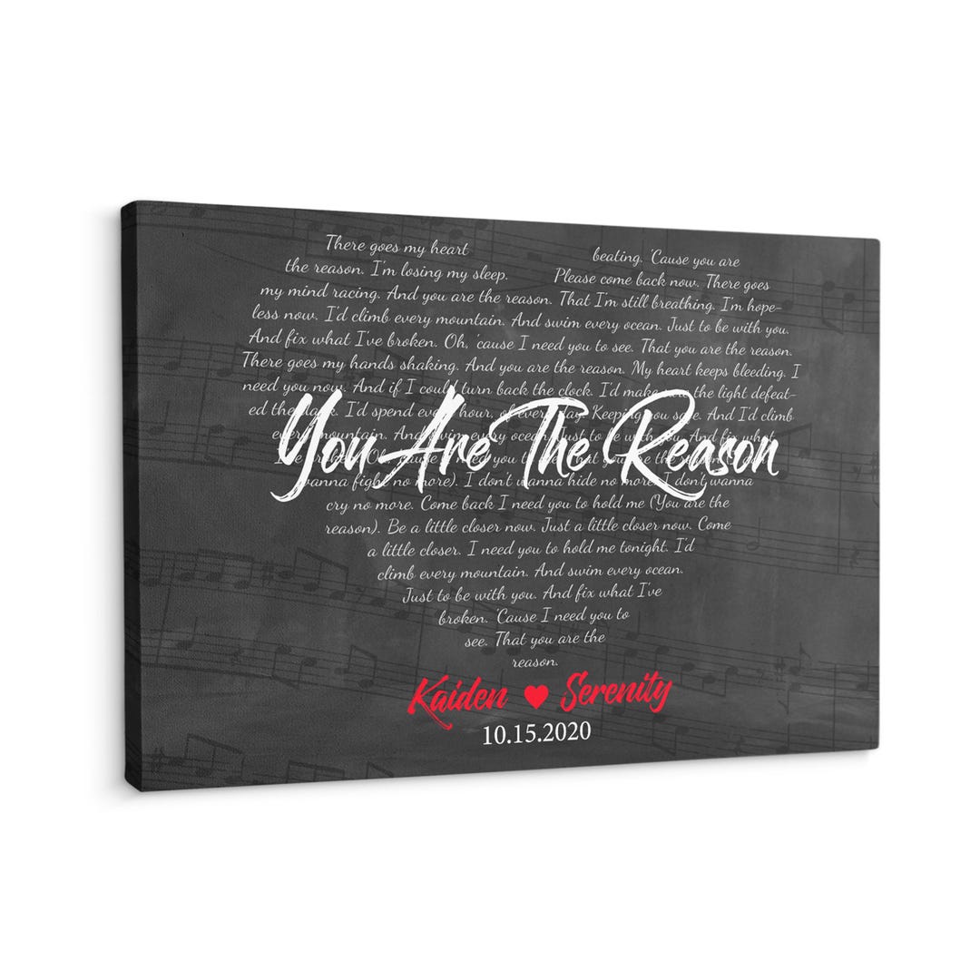 Any Song Lyrics Personalised Print, Vinyl Record Song Lyrics Print, Our ...