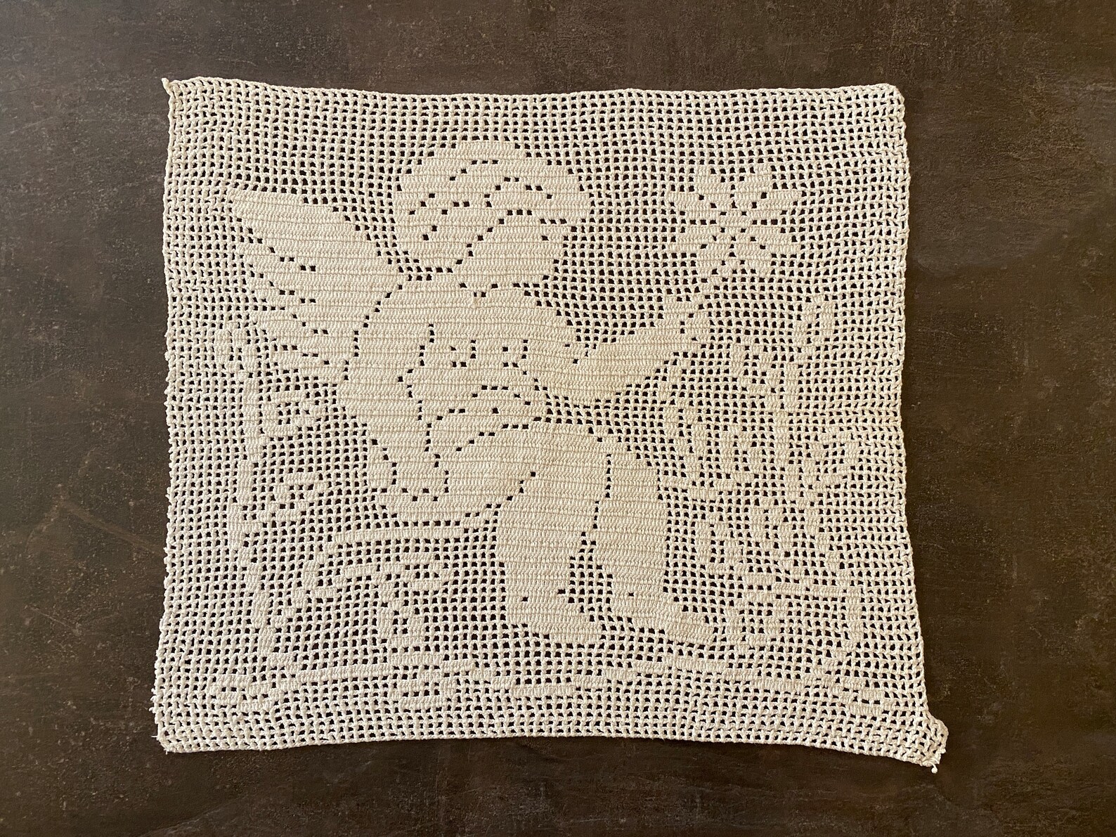 Eros Figure Crocheted Doily, Couch, Home Decoration, 19x16.5 Inches - Etsy