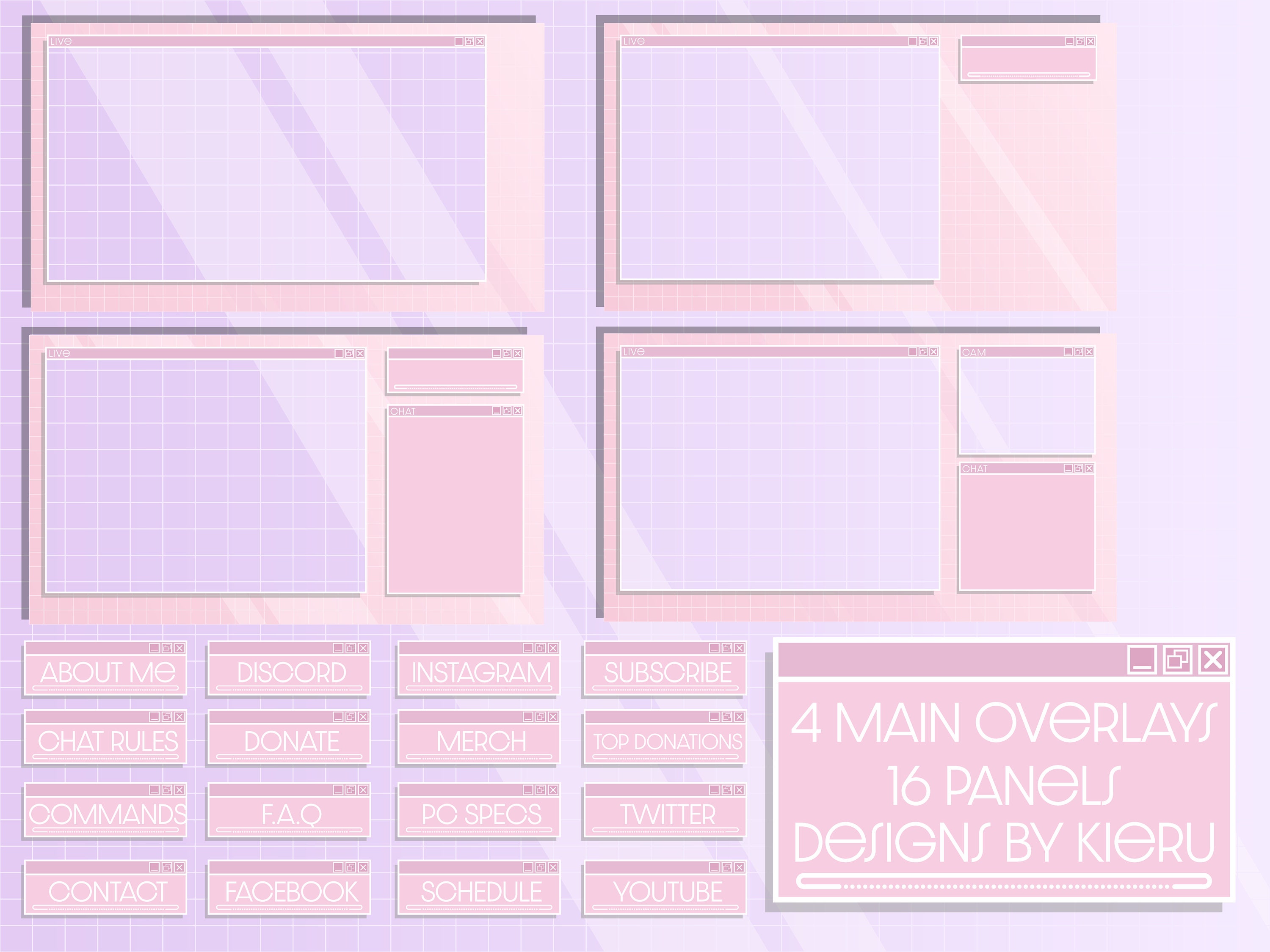 Stream Pack Pink Windows Overlay and Panels / Twitch Overlay - Etsy UK Stream Pack Pink Windows Overlay and Panels / Twitch Overlay - Etsy UK