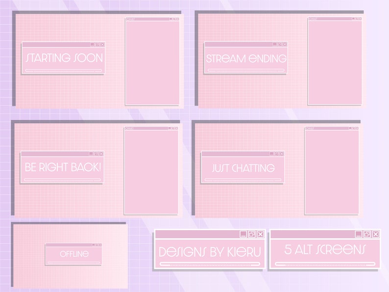Stream Pack Pink Windows Overlay and Panels / Twitch Overlay - Etsy UK Stream Pack Pink Windows Overlay and Panels / Twitch Overlay - Etsy UK