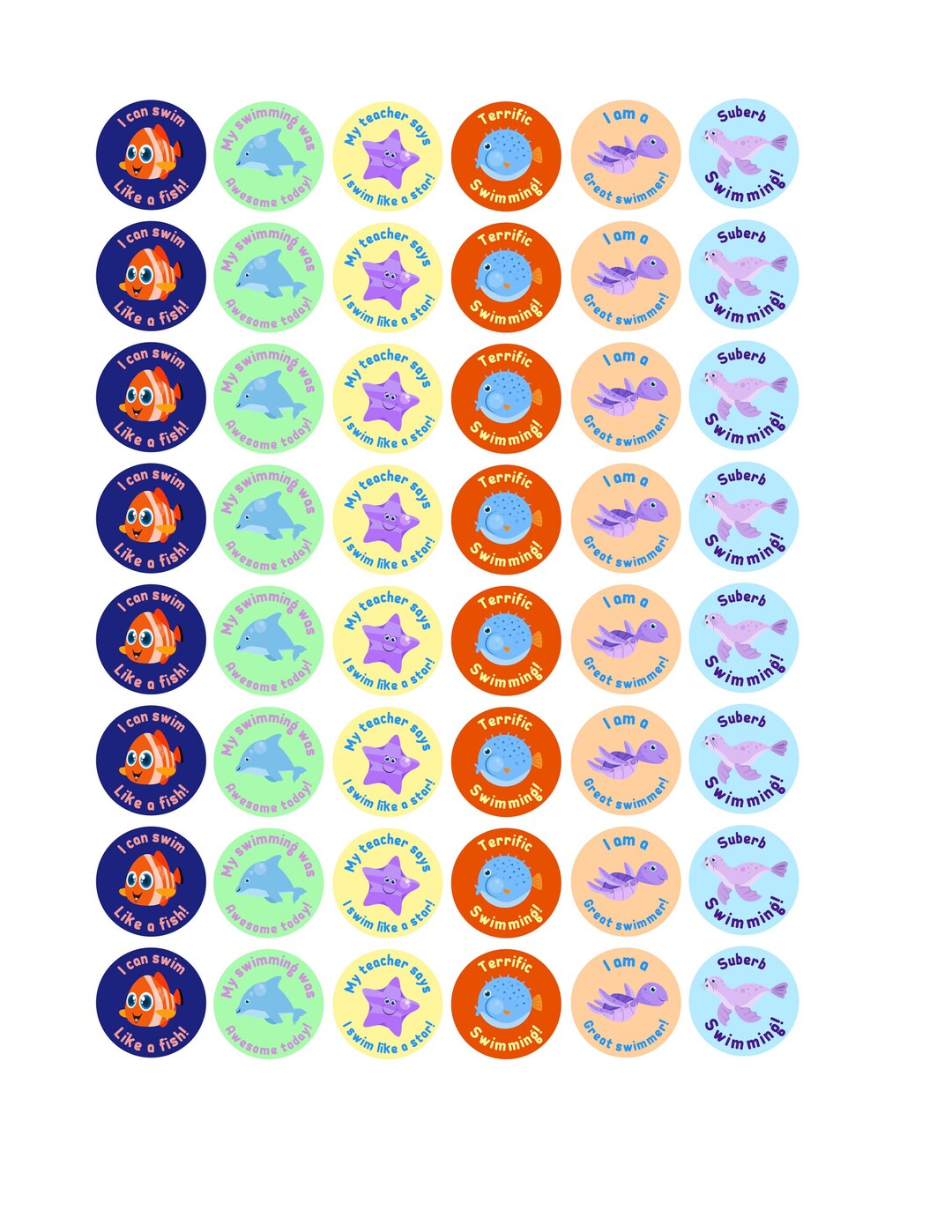 Swimming Teacher Stickers, Swimming Merit Stickers, Teacher Stickers ...