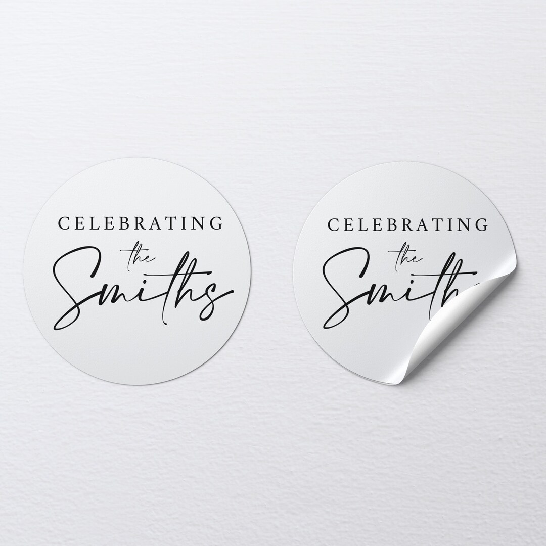Personalised Wedding Stickers, Wedding Stickers, Thank You Wedding ...