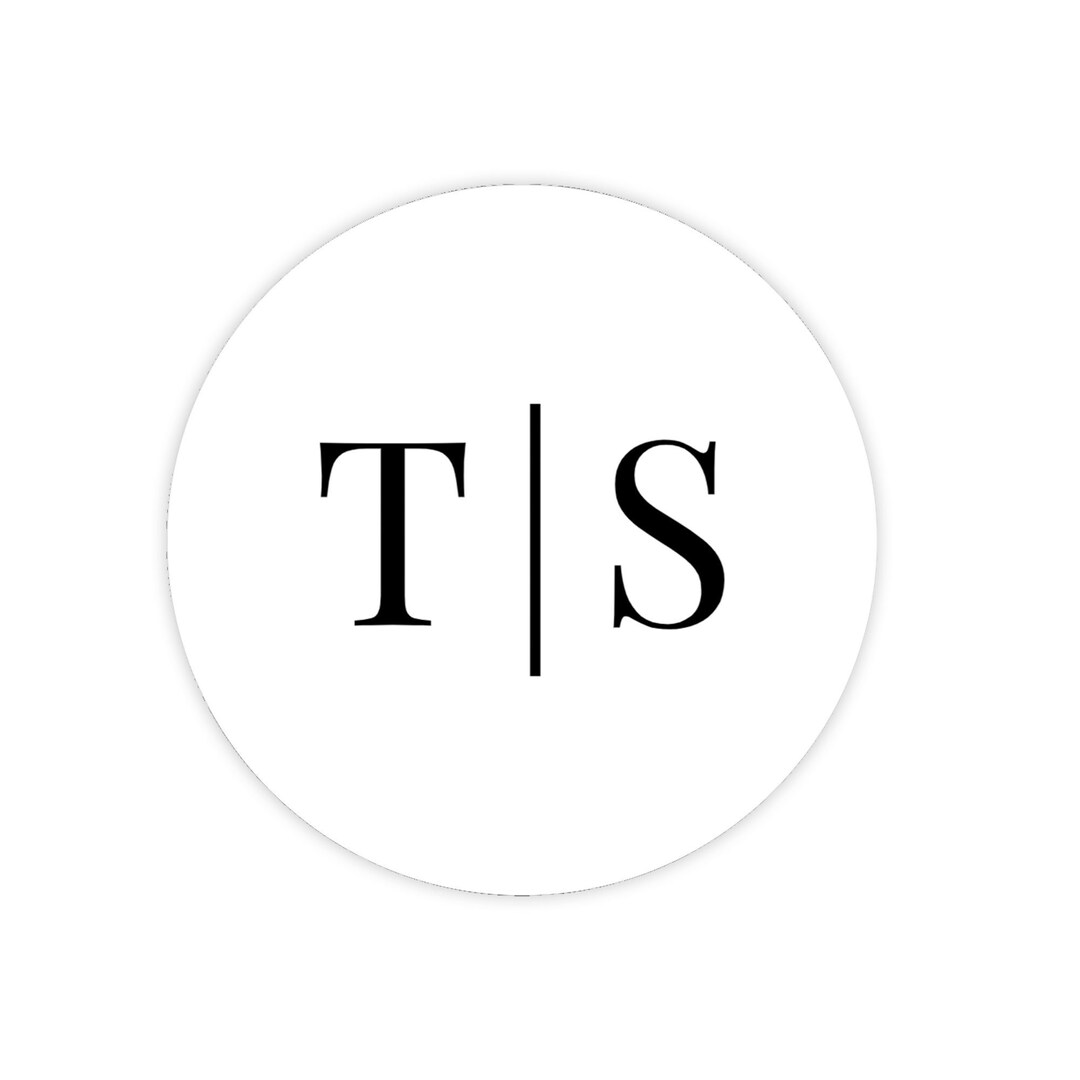 Personalised Wedding Stickers, Couple Initials Wedding Stickers ...