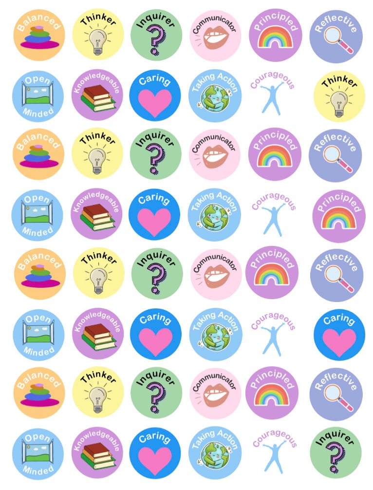 IB Profile Teacher Stickers IB Learner Profile Stickers - Etsy Australia