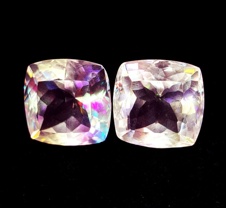 Jewelry Making & Beading Loose Gemstone Mystic Quartz Square Octagon ...