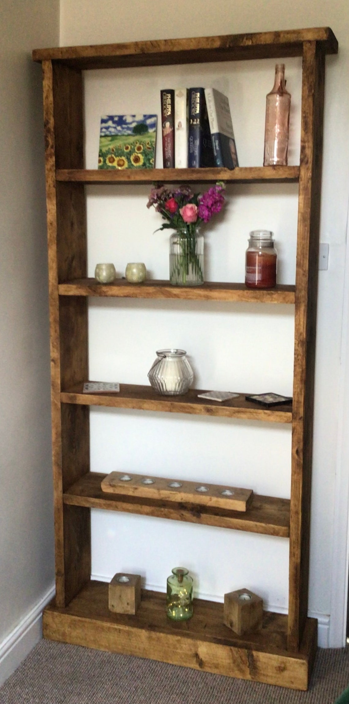 Rustic Bookshelves Free Standing Bookshelves Reclaimed - Etsy UK