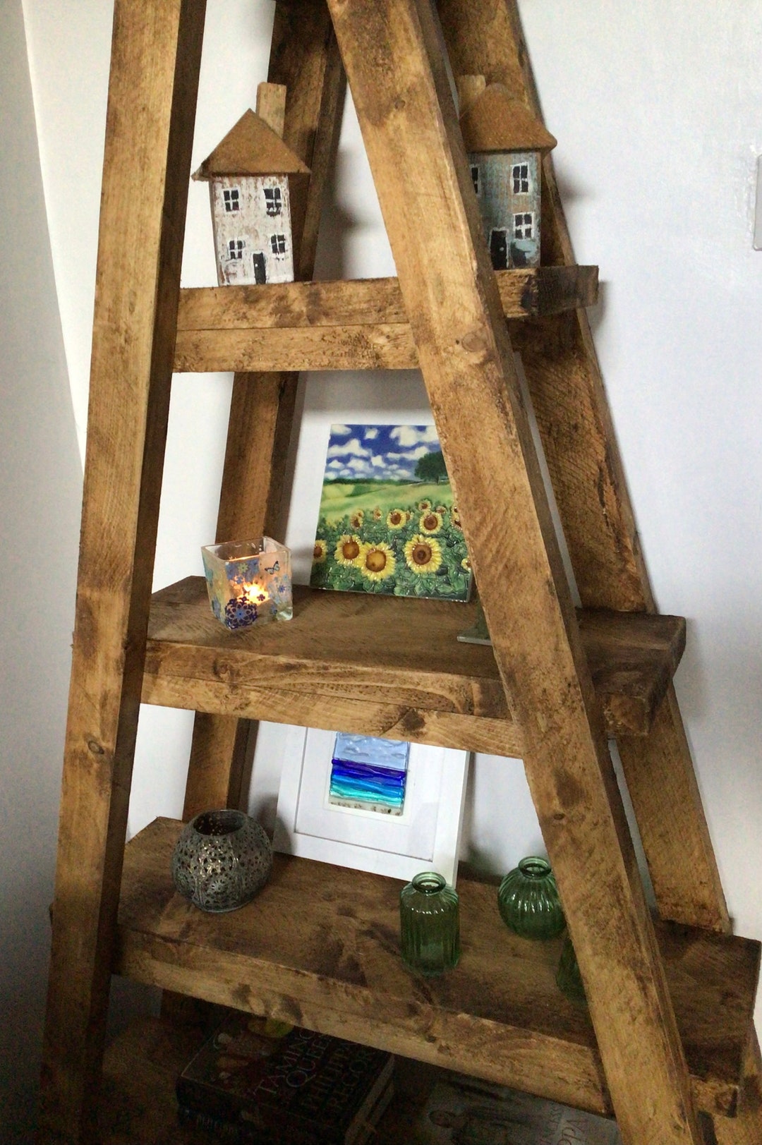 Pyramid Ladder Bookshelf - Etsy