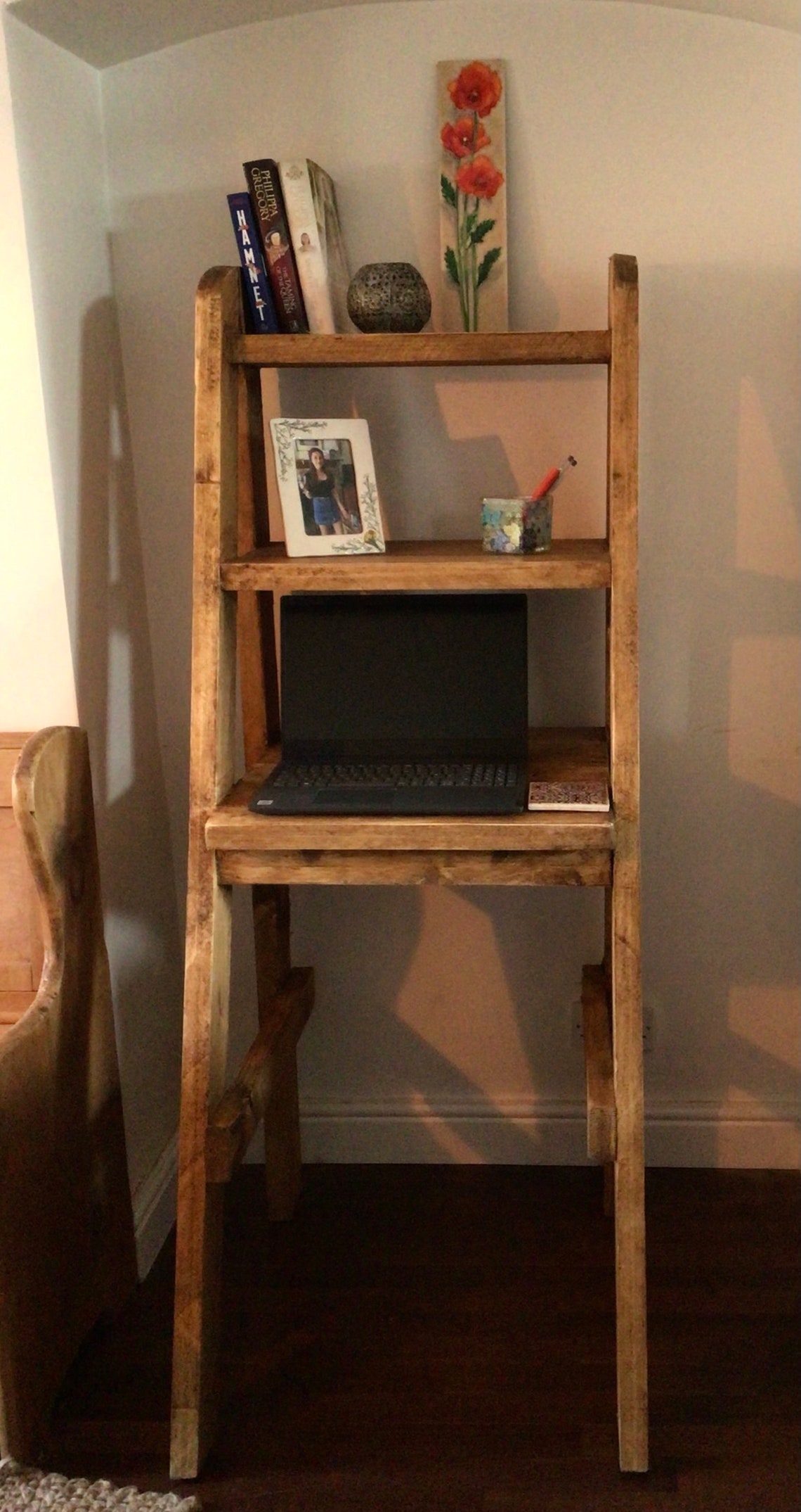 Bespoke Ladder Bookshelf Desk - Etsy