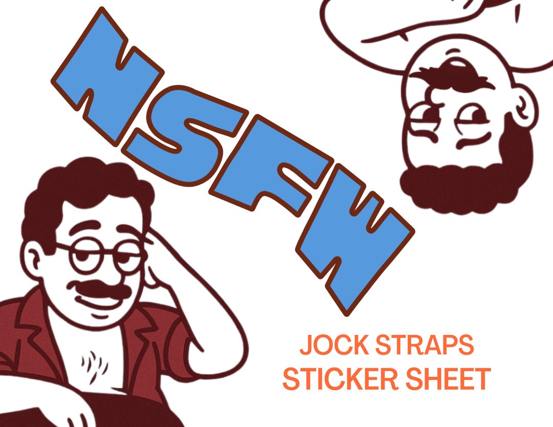 NSFW | Jock Straps | Sticker Pack Sheet | Ass | Penis | Gay Sex | Pride ...