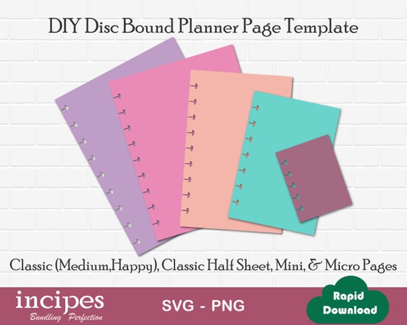 DIY Disc Bound Planner Page Templates Classic Page Classic | Etsy