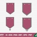 Layered Spearhead Bunting Banner SVG Template, Pennant Cut File ...
