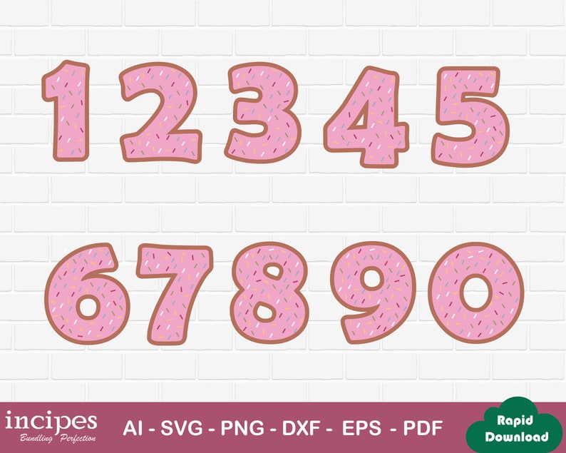 Number Donut SVG, Birthday Clip Art (digital Download) - Etsy