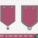 Layered Spearhead Bunting Banner SVG Template, Pennant Cut File ...