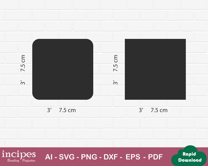 Cricut Square Coaster Template. Square Coaster Blank. Coaster Blank ...