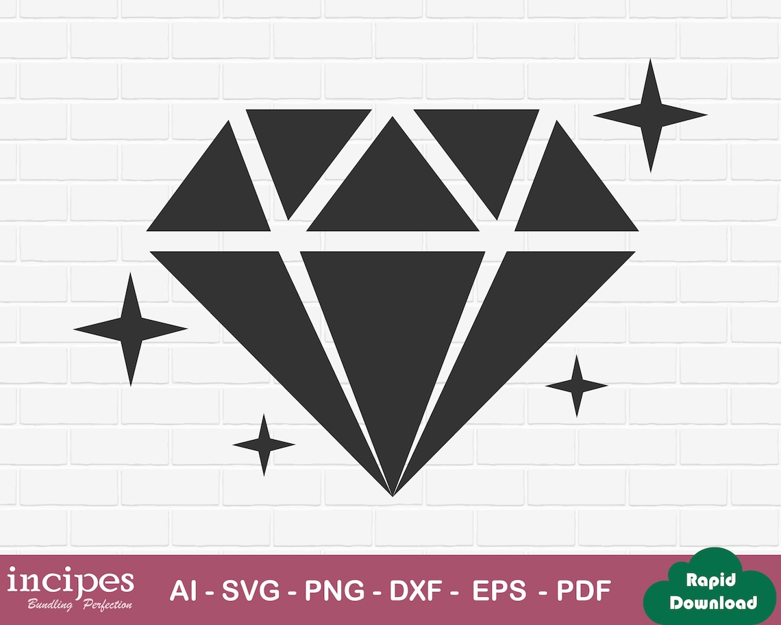 Diamond SVG Files, Diamond Cut Files, Diamond Vector Files, Diamond ...