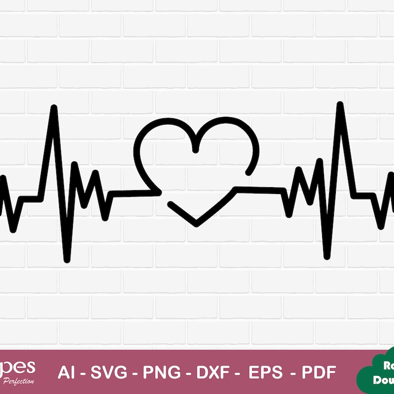 Heart Beat Svg - Etsy