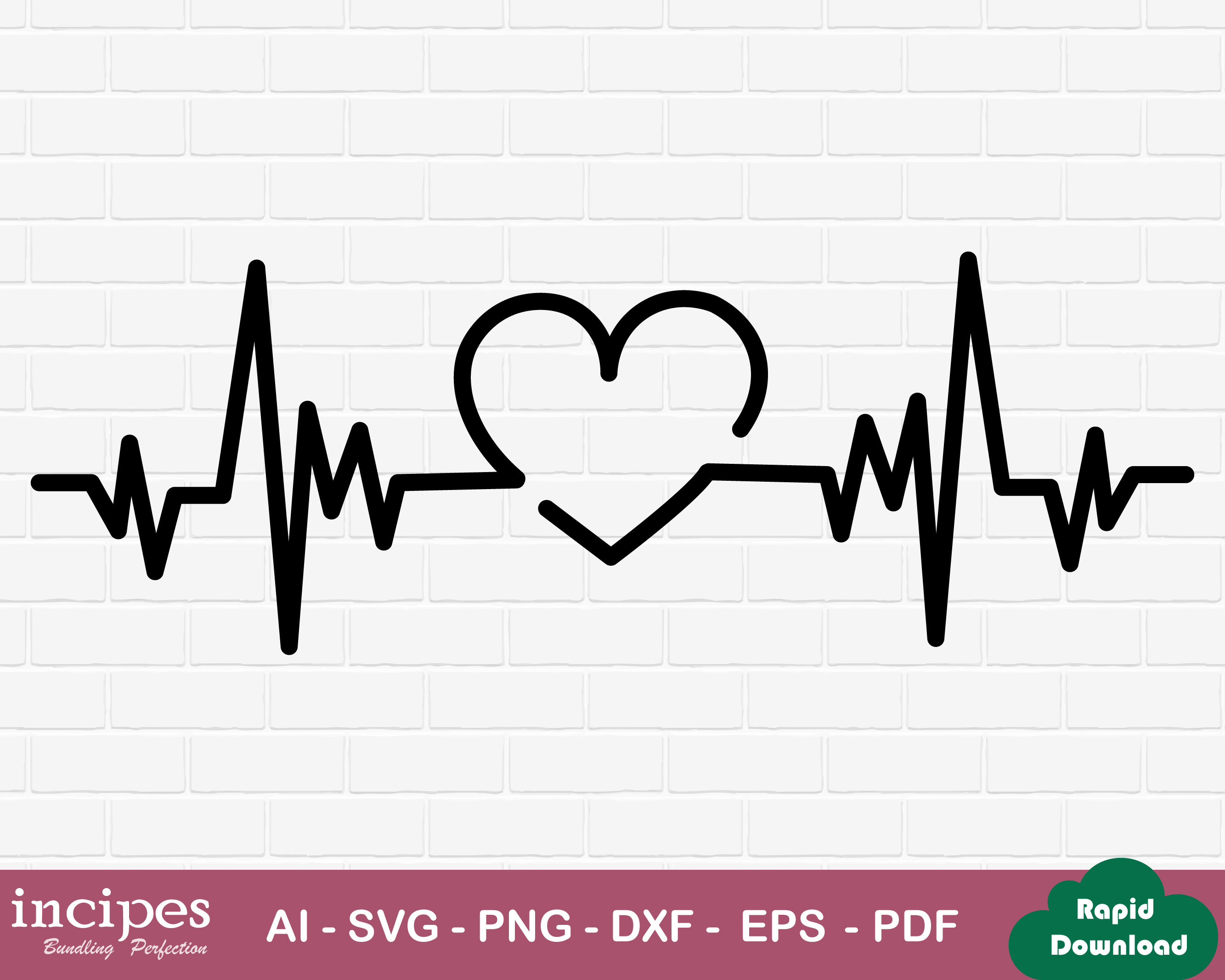 Heartbeat SVG EKG primitive Clip Art