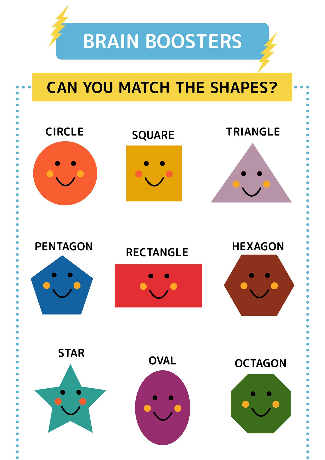 Color Matching Game Shapes Worksheet Busy Book Printable | Etsy