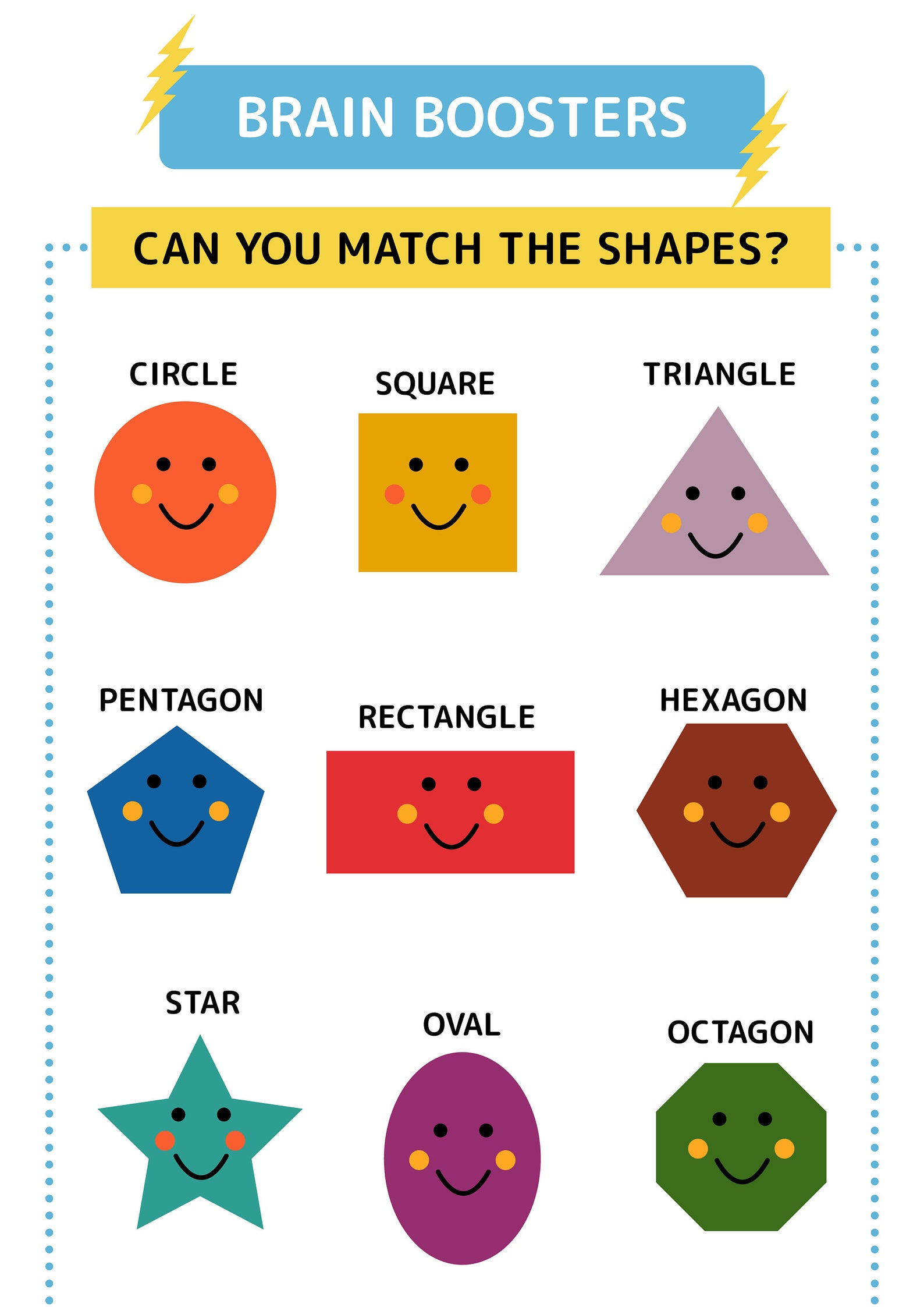 Color Matching Game Shapes Worksheet Busy Book Printable - Etsy