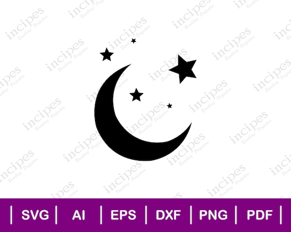 Moon Svg Night Svg Moon Night Svg Star Svg Moon and - Etsy Denmark