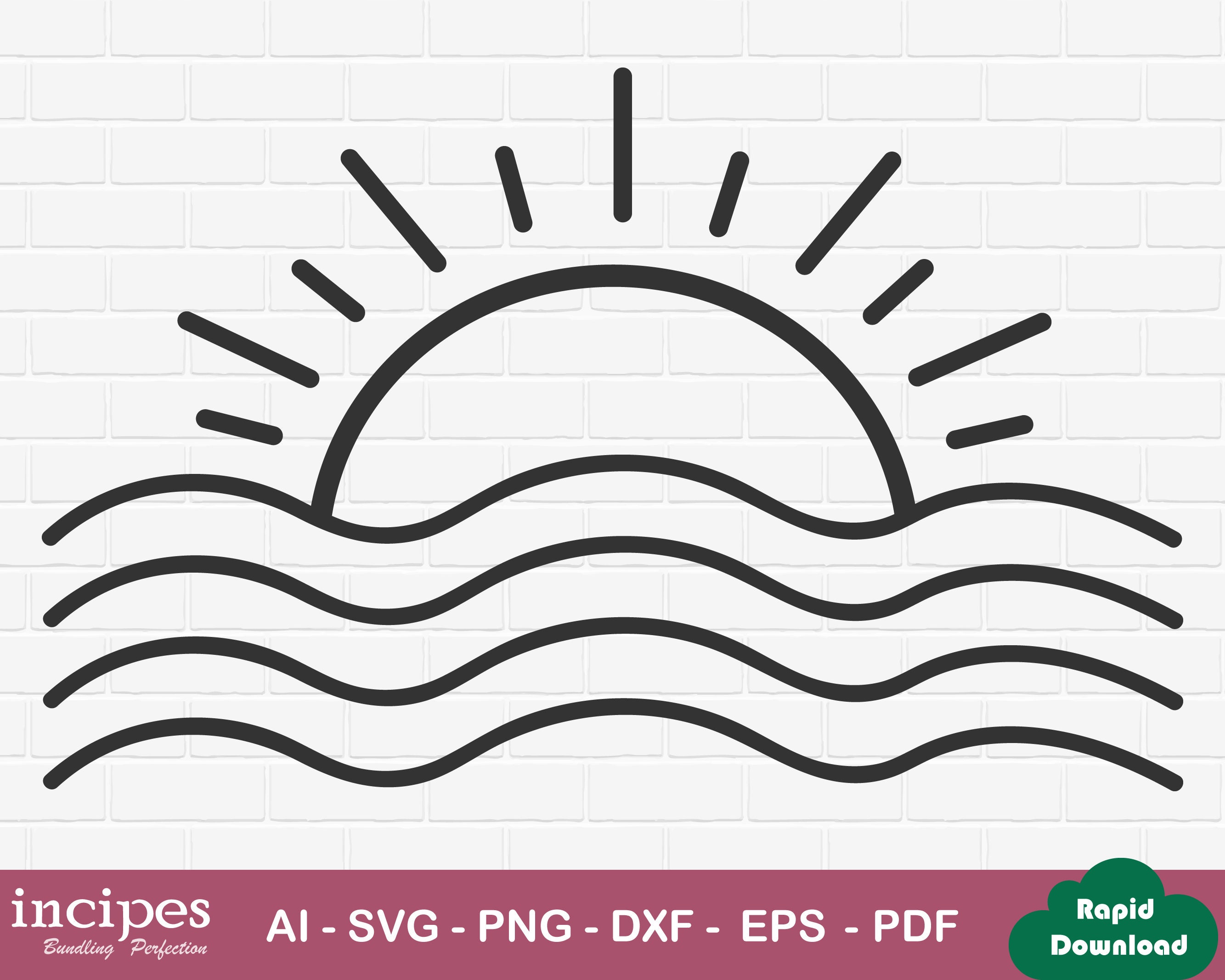 Sunshine SVG Ocean SVG Sun and Seas Cut File Sunshine Cut File SVG ...