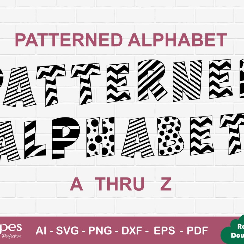 Pattern Alphabet Svg - Etsy