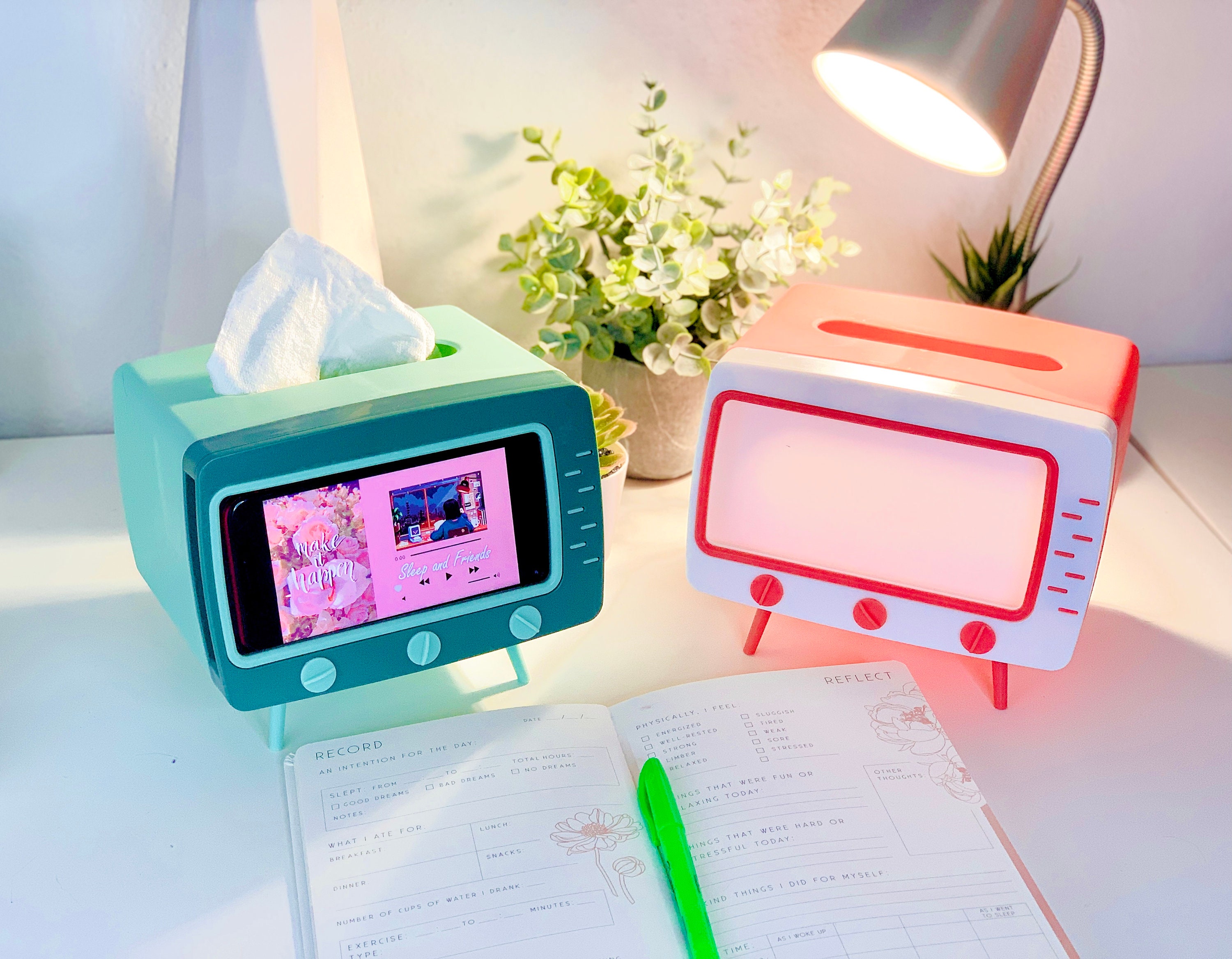 Customize 2 in 1 Tissue Box Cover TV Tissue Box and Phone - Etsy