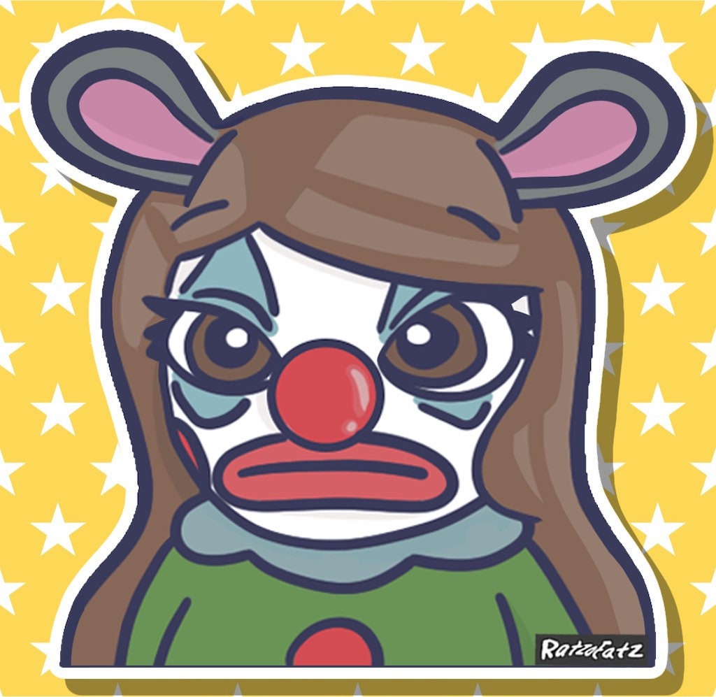 Rat Clown Girl Sticker - Etsy