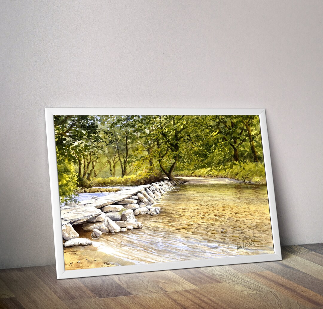 Tarr Steps Exmoor Watercolour Print - Etsy