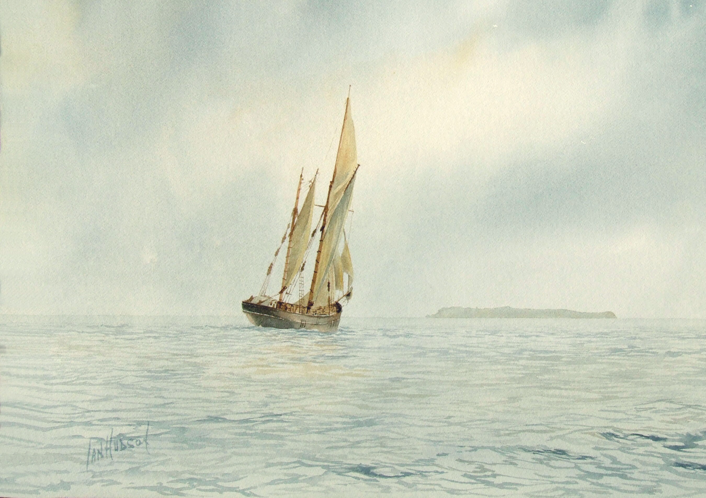 Ketch Irene Approaching Lundy Island 1 North Devon - Etsy UK