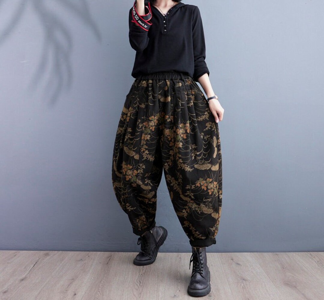 Grape Flowers Denim Pants, Autumn Denim Pants, Radish Pants Jeans ...