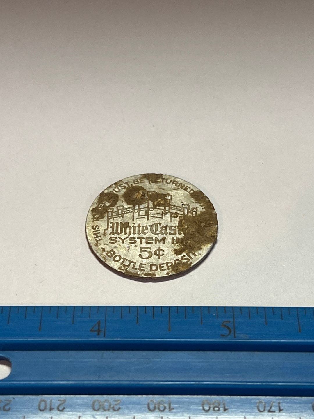 Vintage White Castle Bottle Deposit Token - Etsy