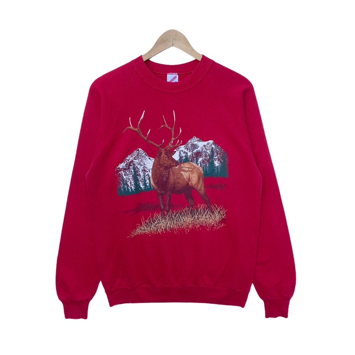 Vintage DEER ELK Animal Sweatshirt Sweater Pullover Jumper - Etsy UK