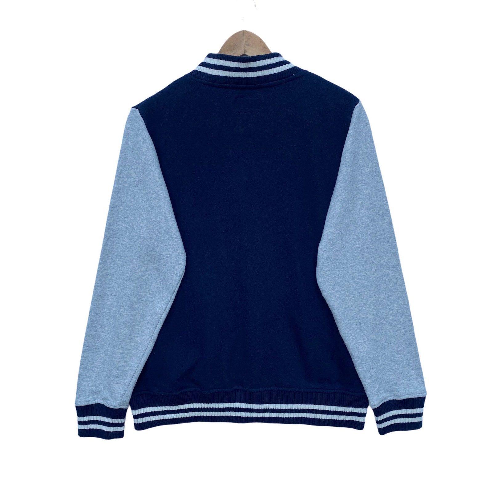 DICKIES Varsity Jacket Button up Long Sleeve Dark Blue Gray - Etsy