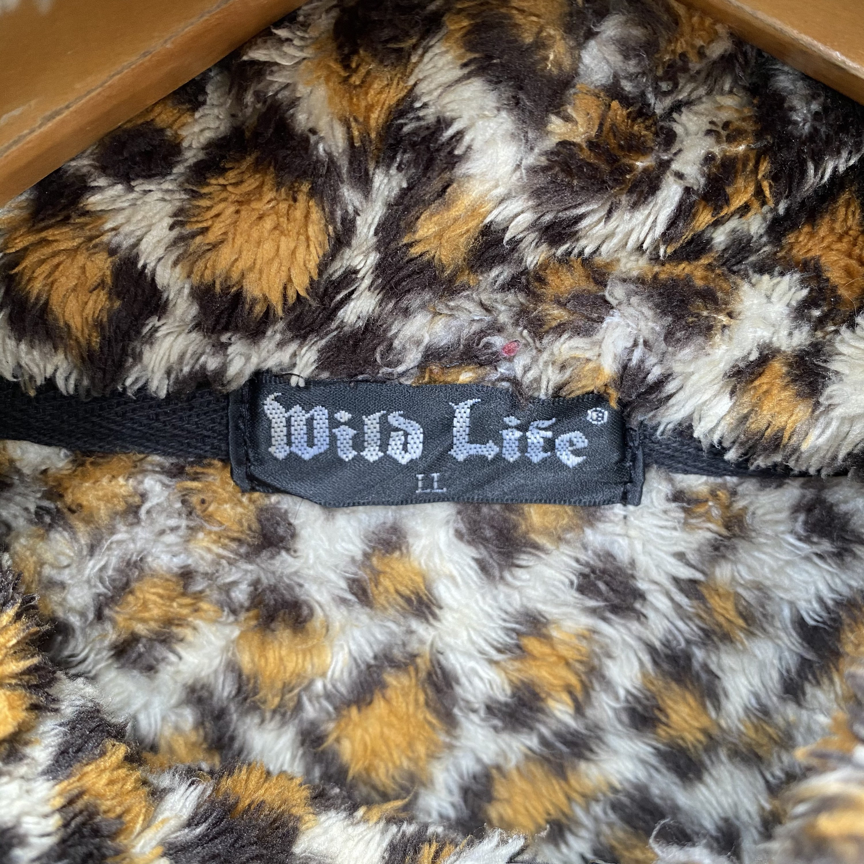 Wild Life Leopard Patern Design Hoodie Sweater Pullover Jumper Large ...