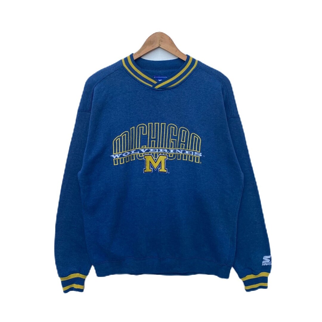 Vintage UNIVERSITY OF MICHIGAN Sweatshirt Sweater Pullover Jumper Long ...