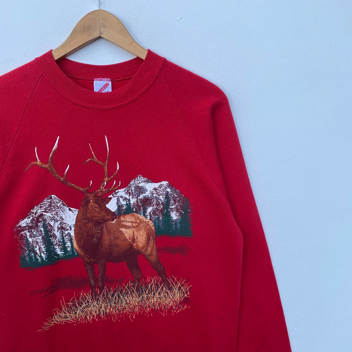 Vintage DEER ELK Animal Sweatshirt Sweater Pullover Jumper - Etsy UK