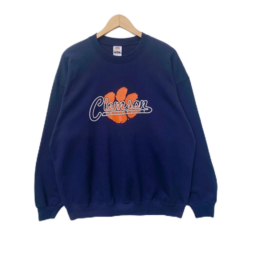 CLEMSON UNIVERSITY Sweatshirt Sweater Crew Neck Extra Large Size ...
