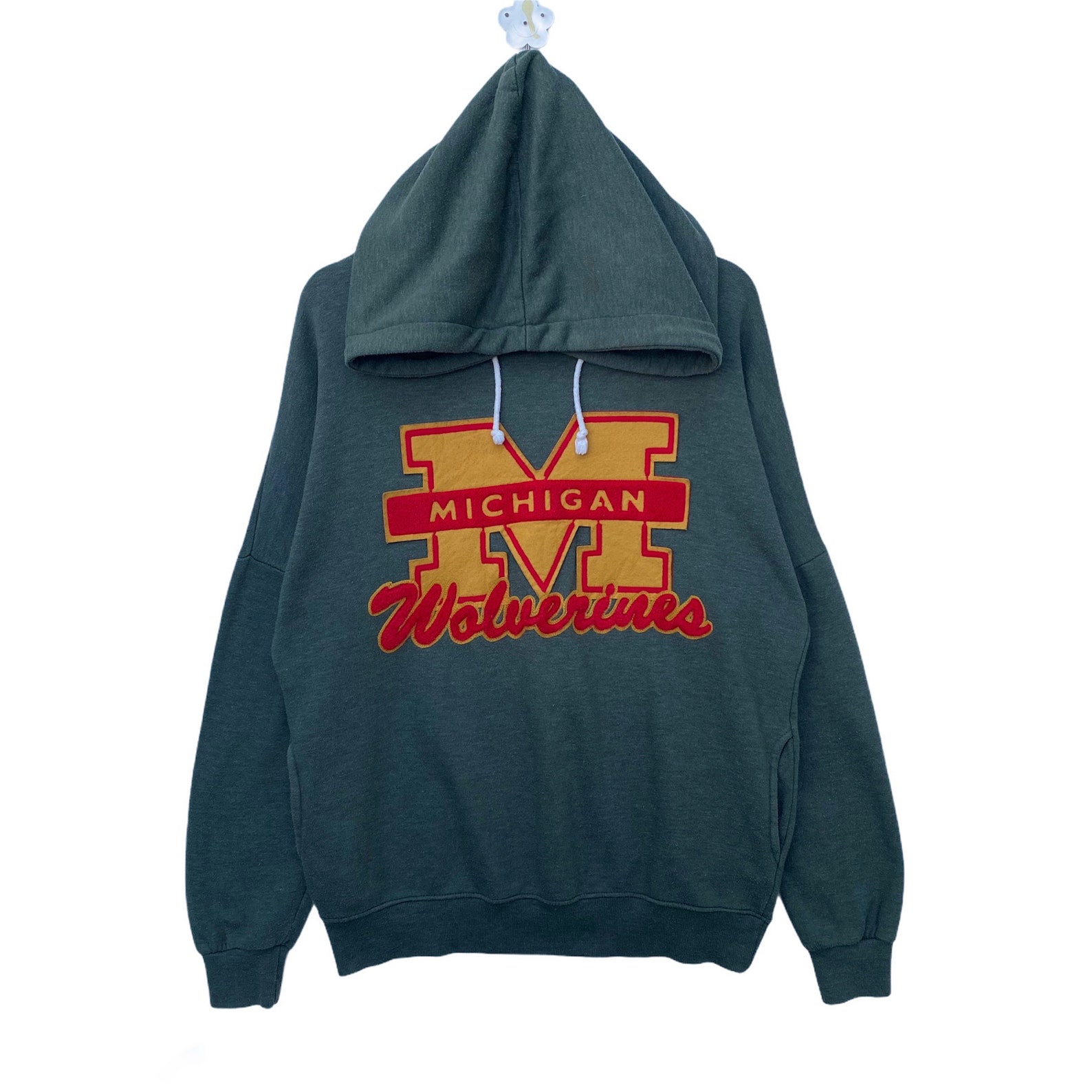 MICHIGAN WOLVERINES Hoodie Sweater Dark Green Colour Pullover Long ...
