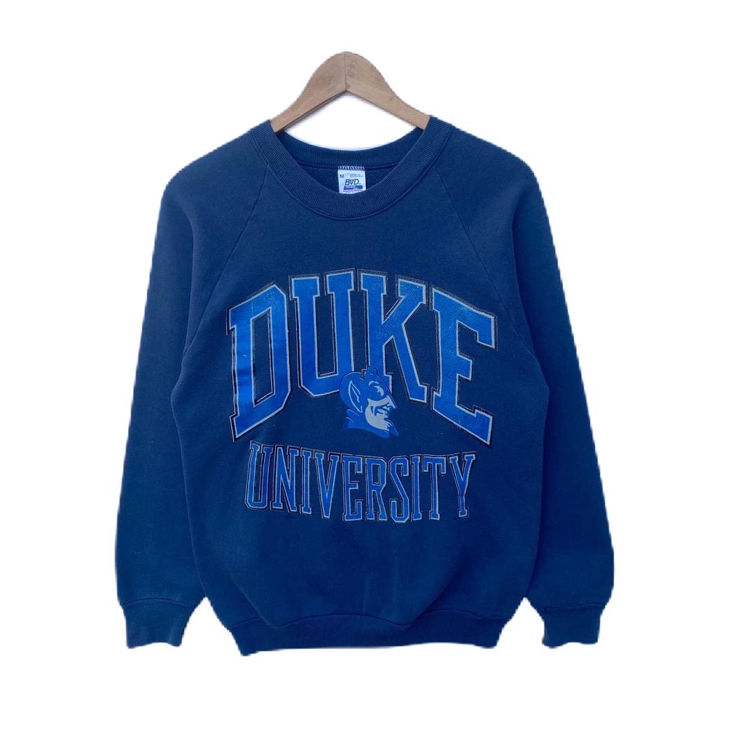 Vintage Distressed DUKE UNIVERSITY Sweatshirt Sweater Pullover Jumper ...
