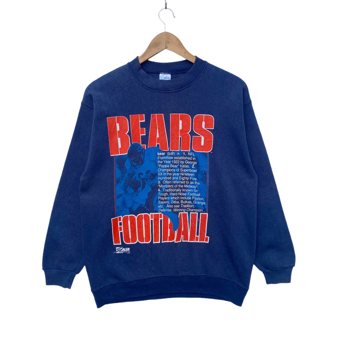 Vintage 1990 CHICAGO BEARS Nfl Sweatshirt Sweater Crew Neck Large Size ...