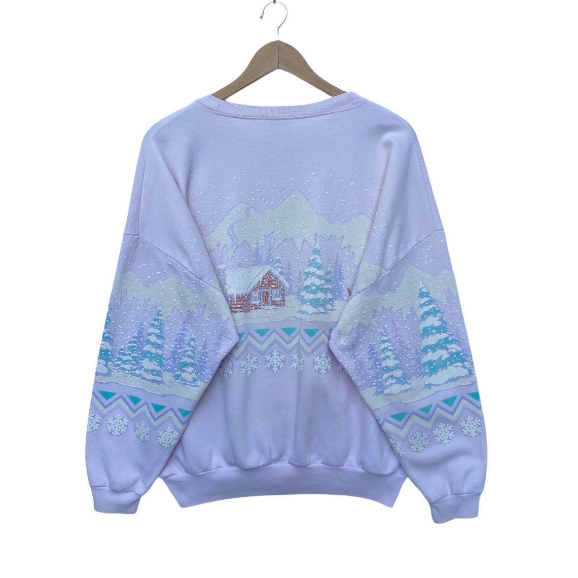 Vintage Winter Snow Forest Sweatshirt Sweater Pullover Jumper - Etsy