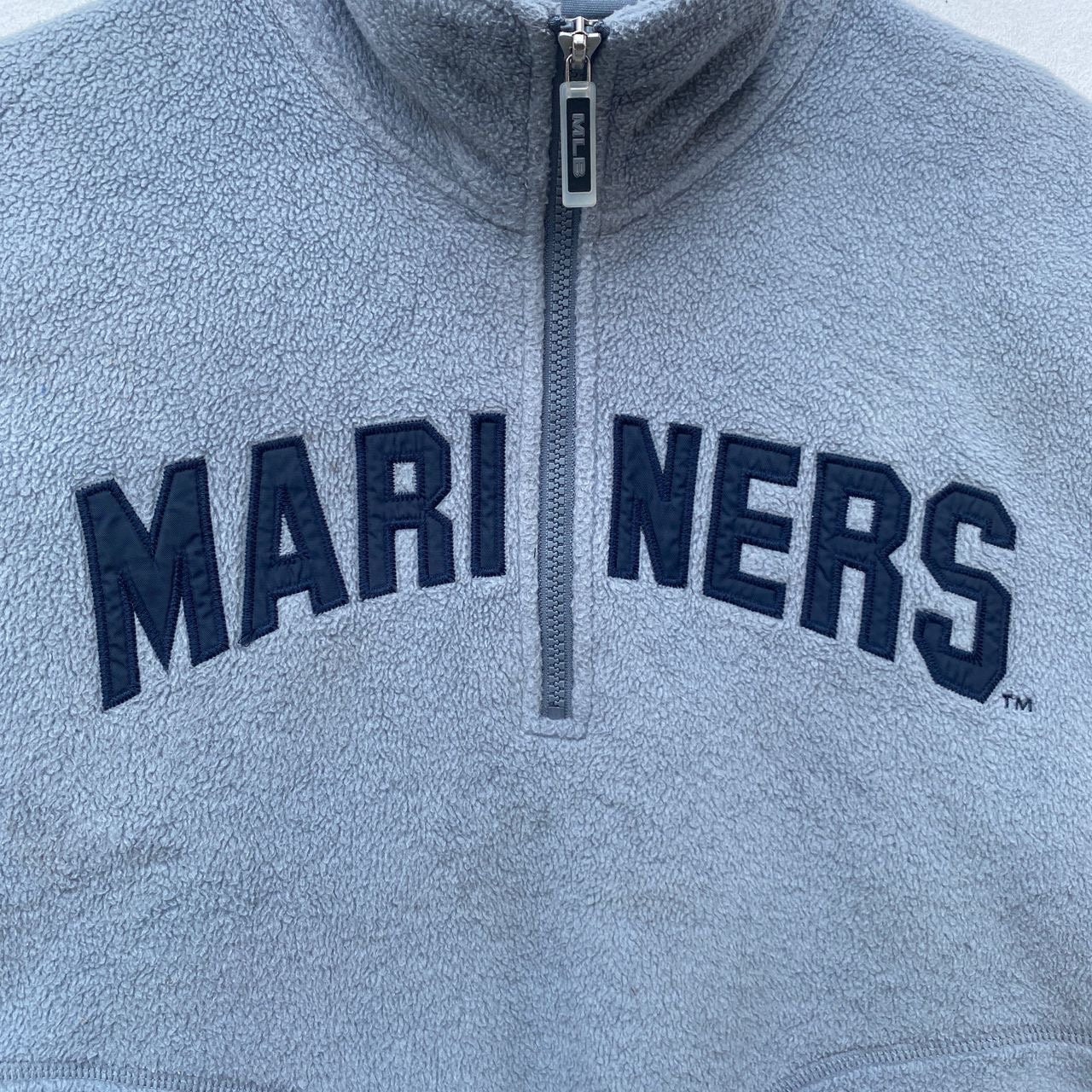 Vintage SEATTLE MARINERS MLB Sweatshirt Sweater Half Zipper Medium Size ...