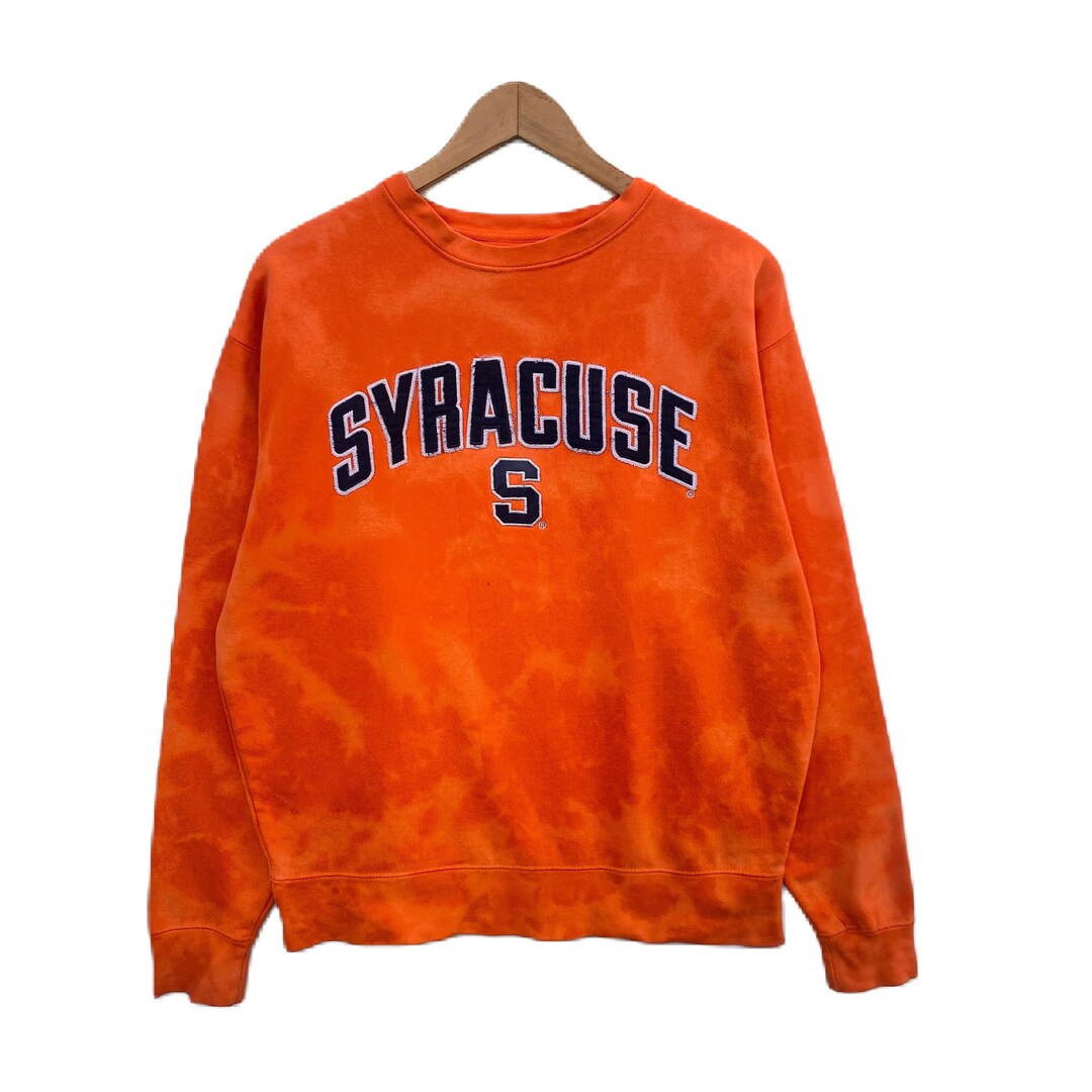Vintage SYRACUSE UNIVERSITY Bleach Wash Sweatshirt Sweater Pullover ...