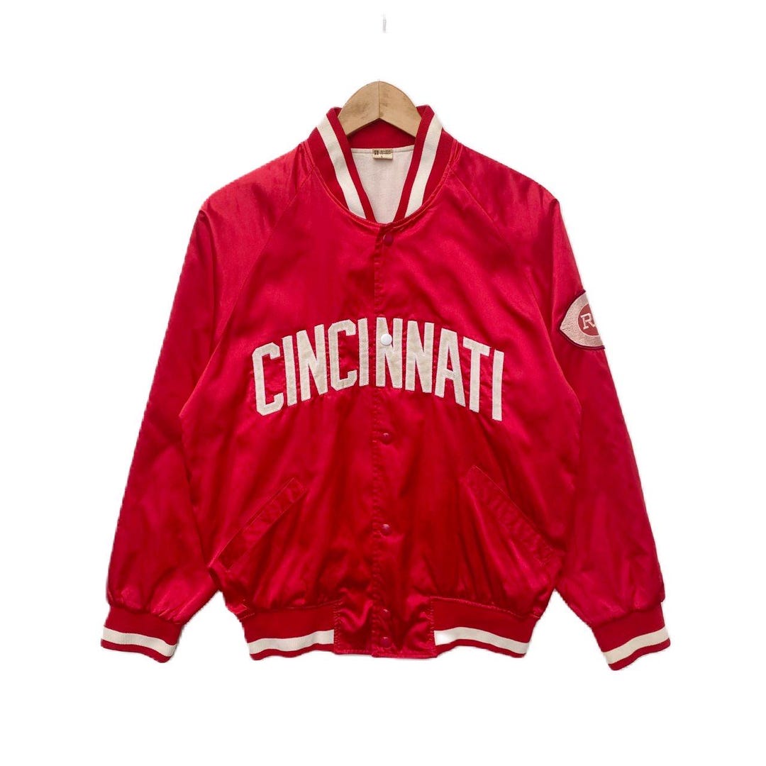 Vintage CINCINNATI REDS Varsity Jacket Red Colour Large Size Vtg 90s ...