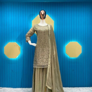 Beautiful Pakistani Sharara Suit Set for Eid , Super Stylish Ready to ...
