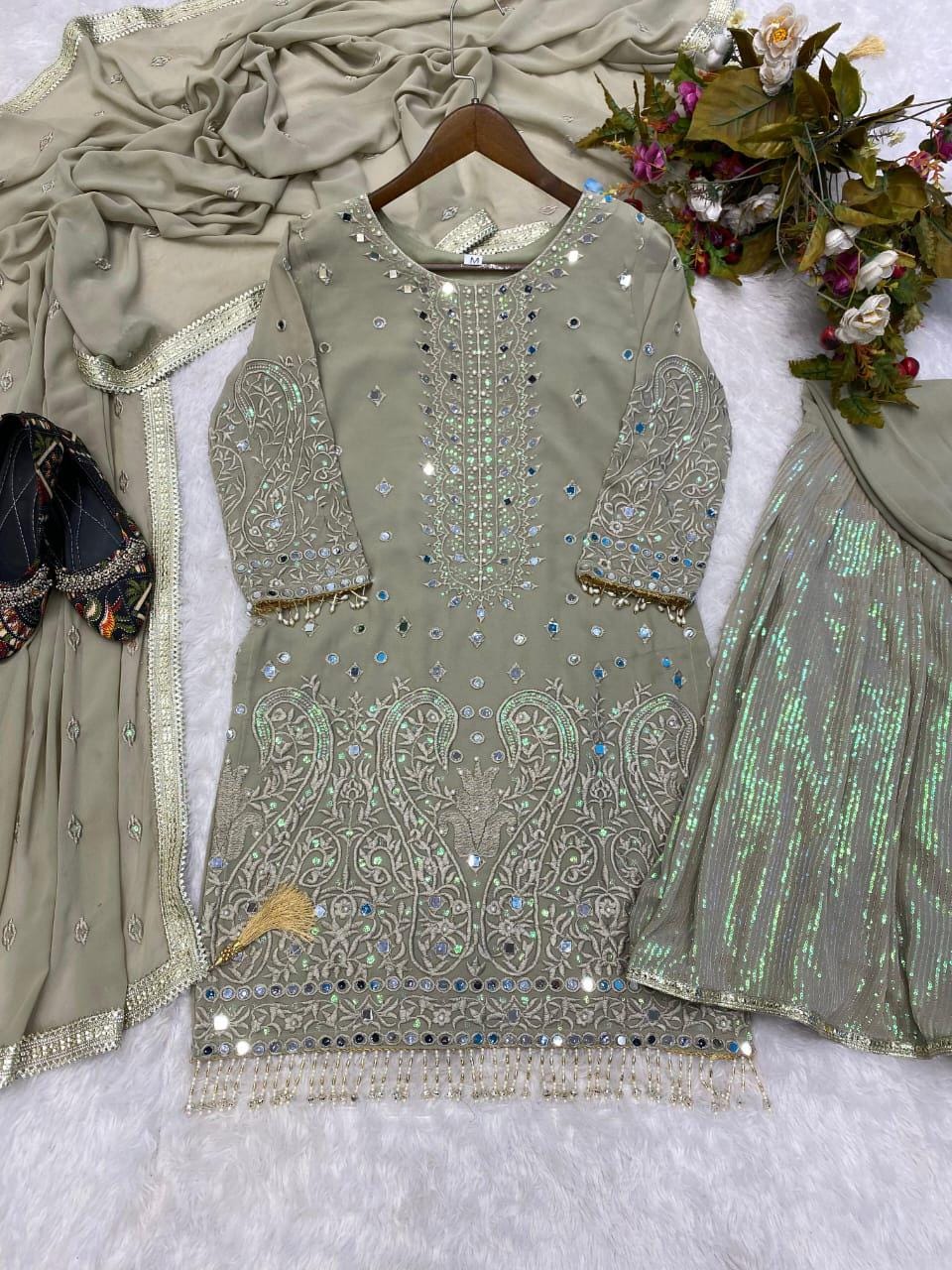 Beautiful Pakistani Sharara Suit Set for Eid , Super Stylish Ready to ...