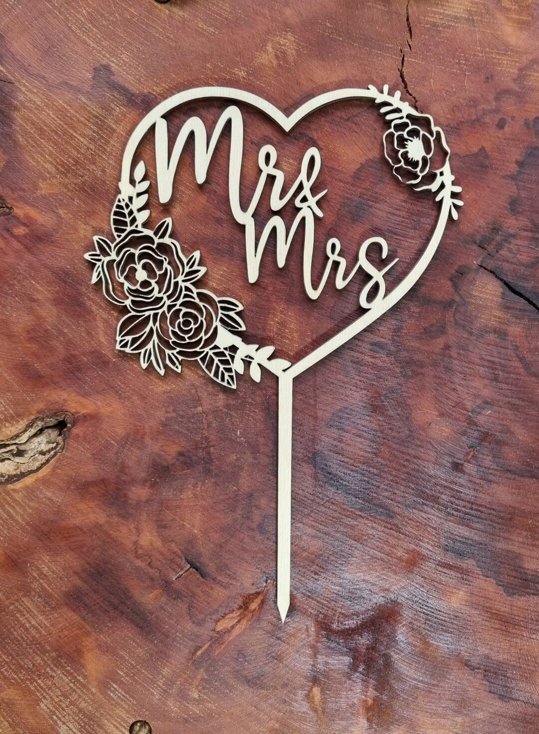 Mr & Mrs Cake Topper Cake Plug Wedding Caketopper With Heart - Etsy