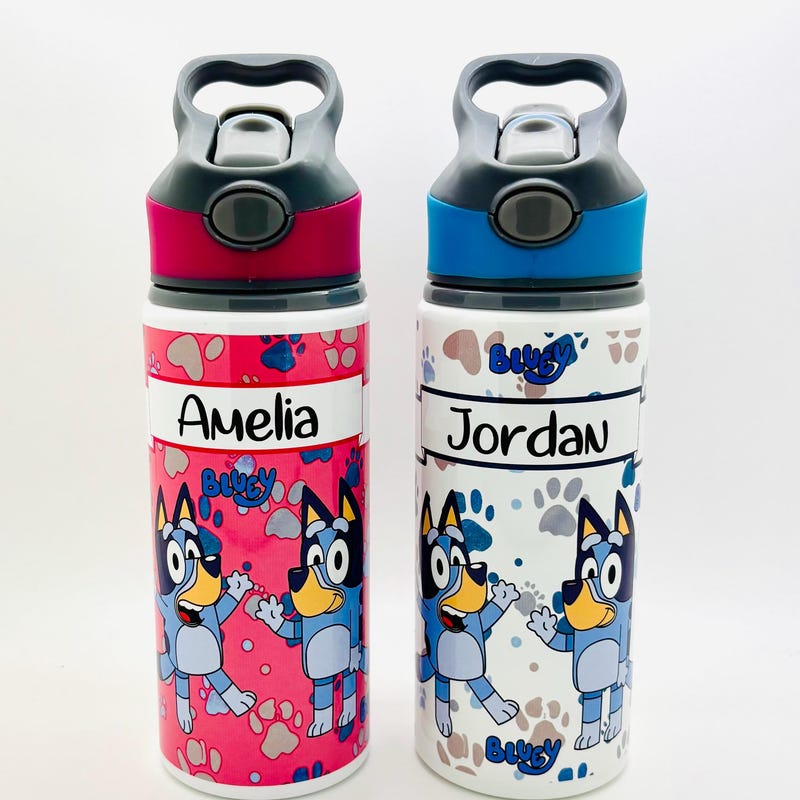 Personalised Bottle Bluey - Etsy UK